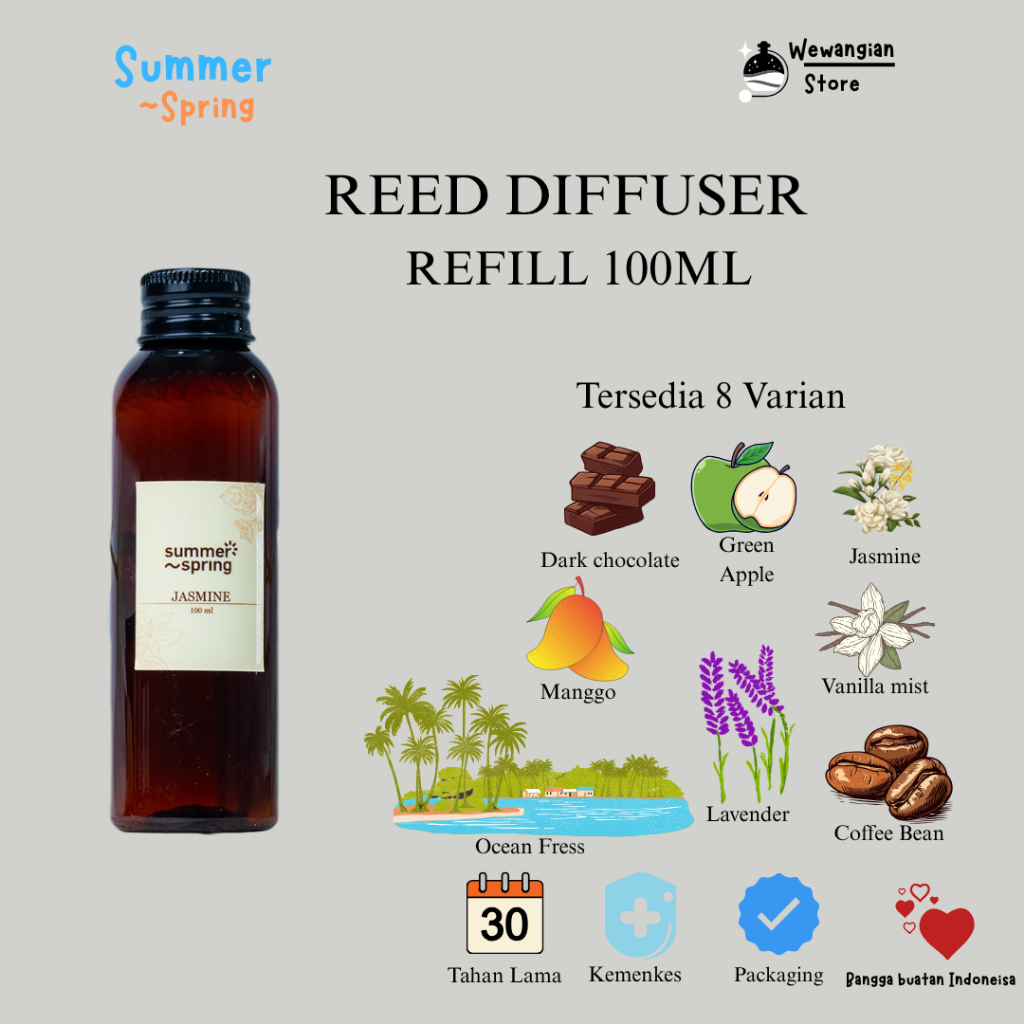 Jual Summer Spring Reed Diffuser 100 ML - Pengharum Pewangi Parfume ...