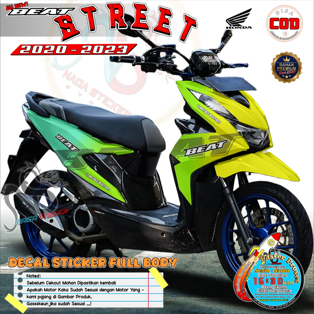Jual Bisa COD Decal Sticker Full Body Honda Beat Street deluxe 2020 ...