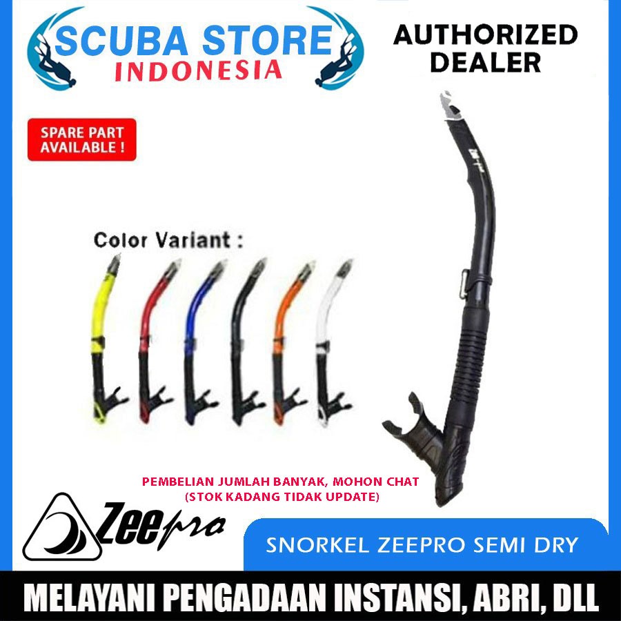 Jual Snorkel Zeepro Semi Dry Tube Pipa Selang Pernafasan Nafas Selam ...