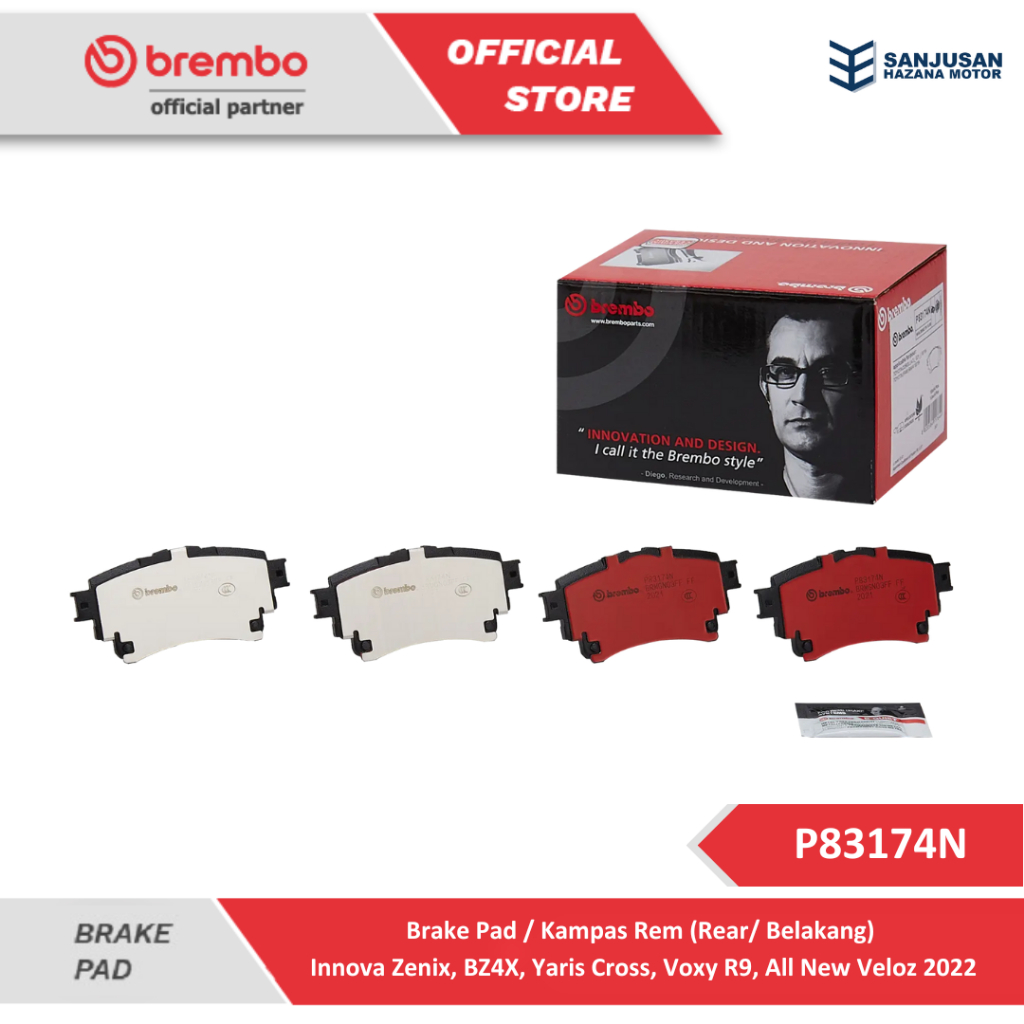 Jual Brake Pad Rear / Kampas Rem Belakang Brembo Toyota Innova Zenix ...