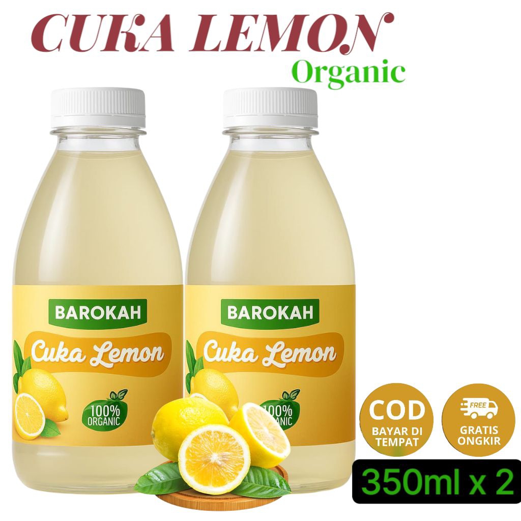 Jual Cuka Lemon Asli Segar Berkualitas Tinggi 100% Original Premium ...