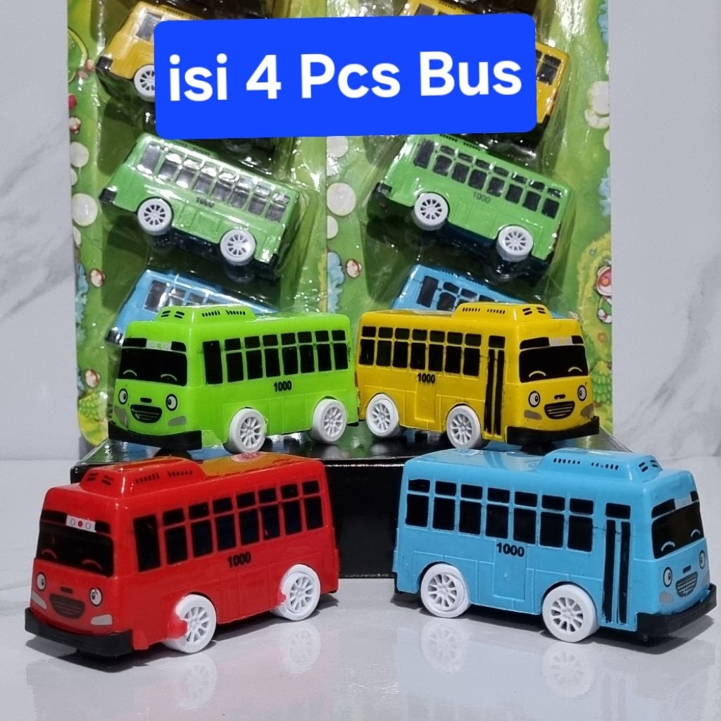 Jual mainan mobil bus bis toya kecil isi 4 - Go Go TOYA BUS 4's ...