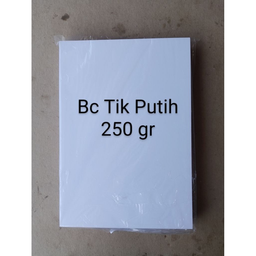 Jual (100 lbr) BC Tik Putih 250 gr ukuran Folio F4 Fl A4 | Shopee Indonesia