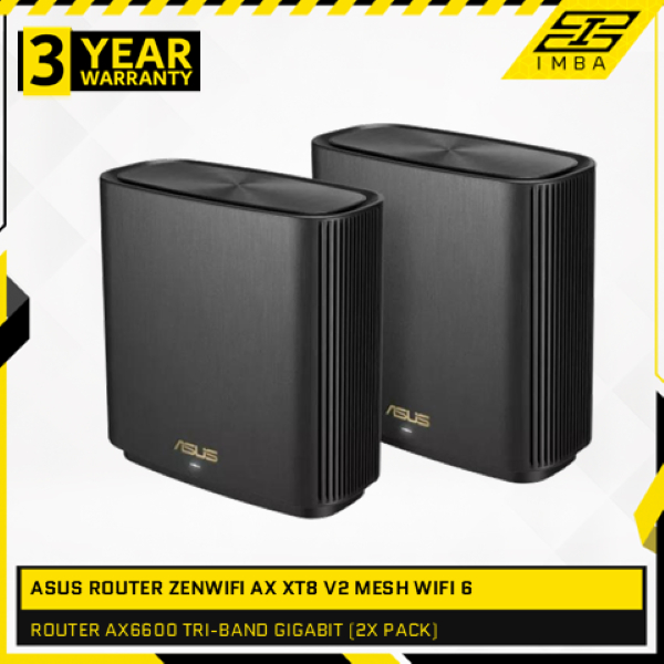 Jual ASUS ROUTER ZENWIFI AX XT8 V2 MESH WIFI 6 802.11AX AX6600 TRI-BAND ...