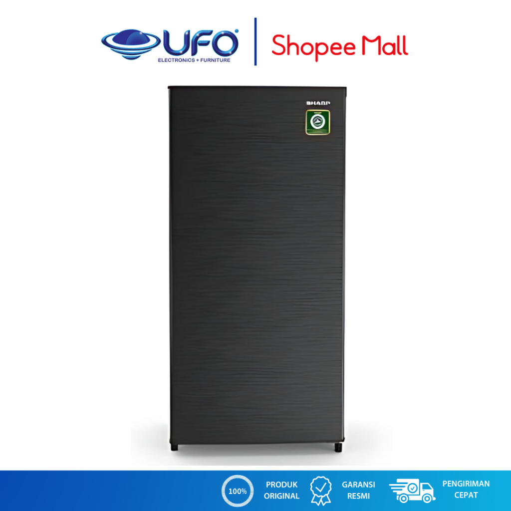Jual Sharp Kulkas 1 Pintu 166L SJN182NHS Hemat Listrik 60W Freezer ...