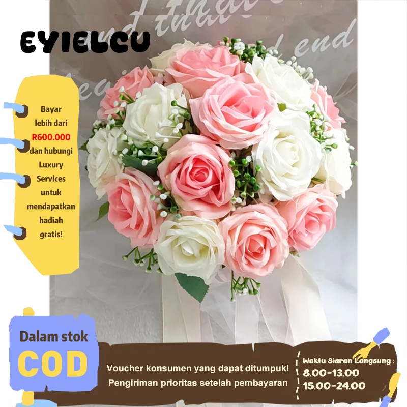 Jual Eyre （Daftar Panas Top 10）18 tangkai mawar Simulasi bunga mawar ...
