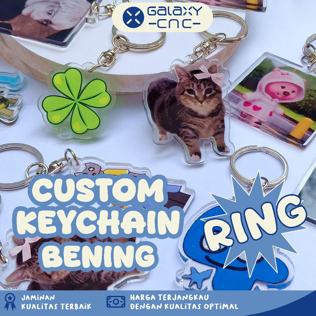 Jual [Bening - Ring] Custom Gantungan Kunci Akrilik ukuran 6 cm / 7 cm ...
