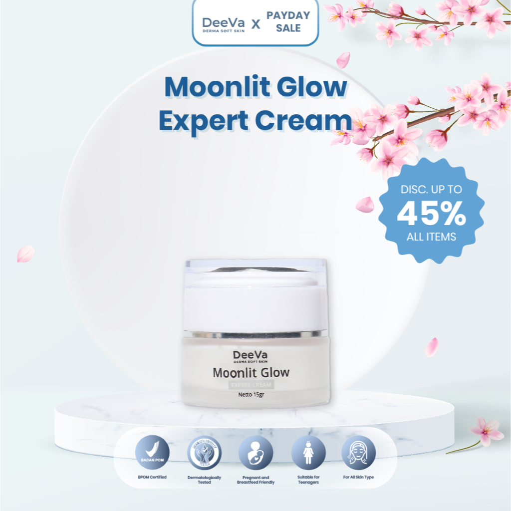 Jual DeeVa Derma Soft Skin - Moonlit Glow Expert Cream (Moisturizer, Pelembap, Cream Glowing ...