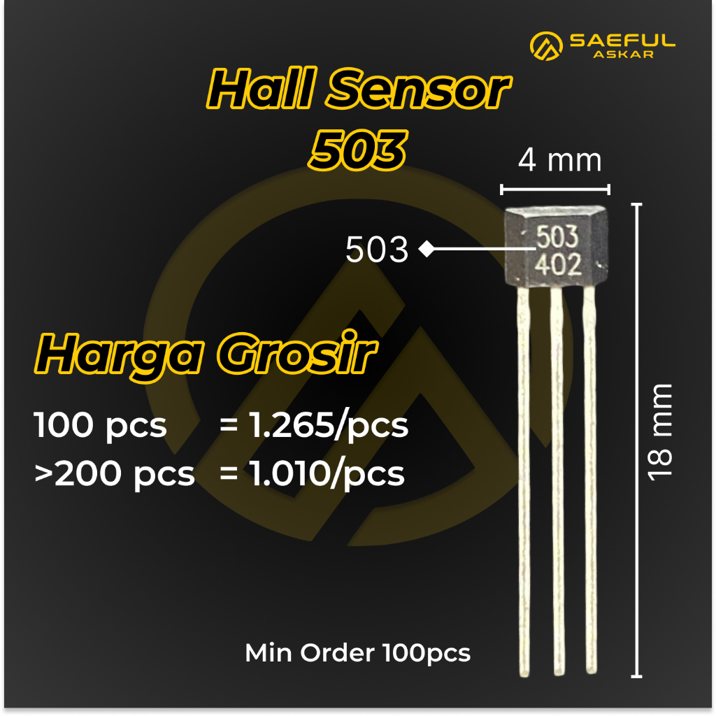 Jual Transistor Hall Effect Sensor Throttle 3503 503 AH3503 UGN3503 ...