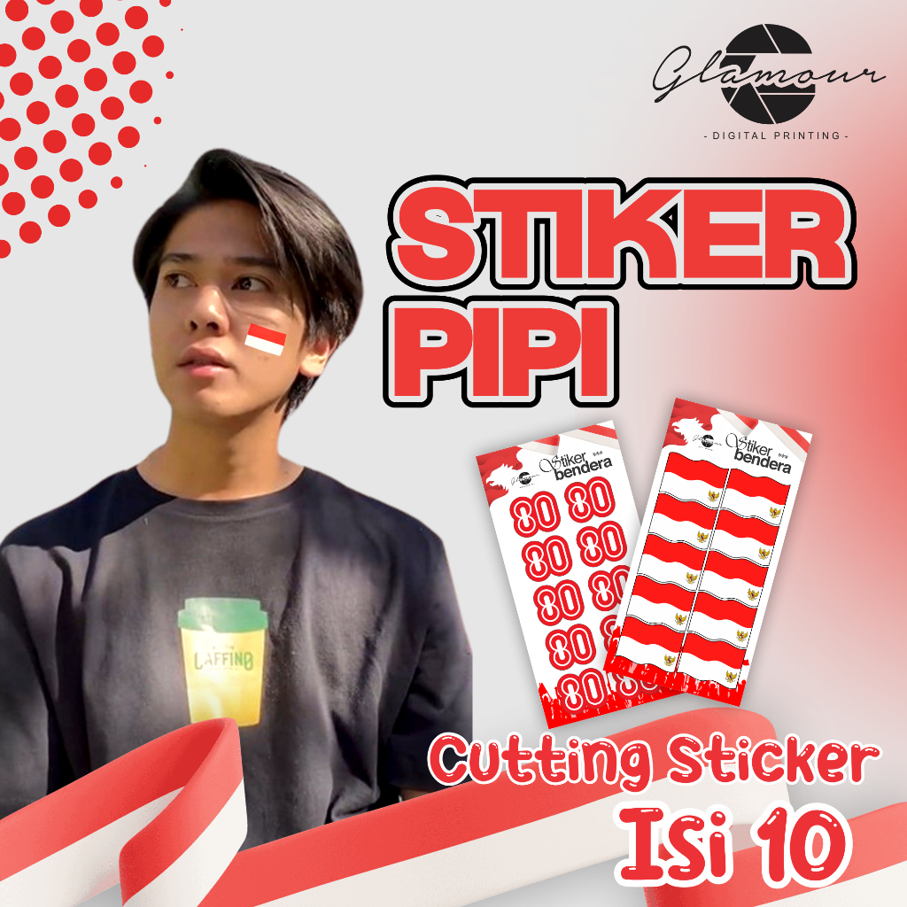 Jual Stiker Pipi Bendera 10 pcs / Stiker Merah Putih / Stiker Bendera ...