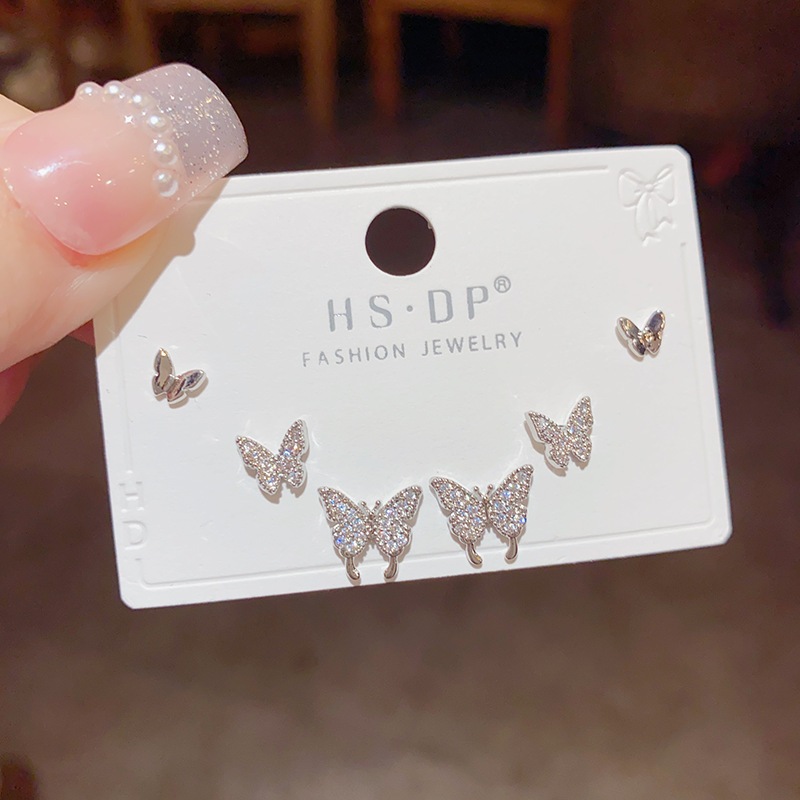 Jual AURAVIBE JEWELRY-Kombinasi anting-anting kupu-kupu yang segar ...