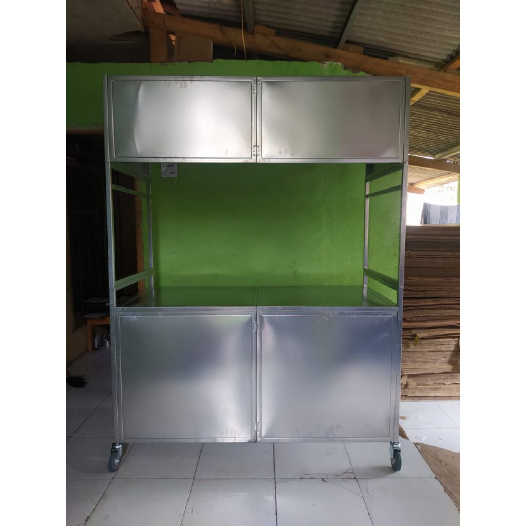 Jual booth portable lipat/gerobak dagang lipat/meja kompor serbaguna ...