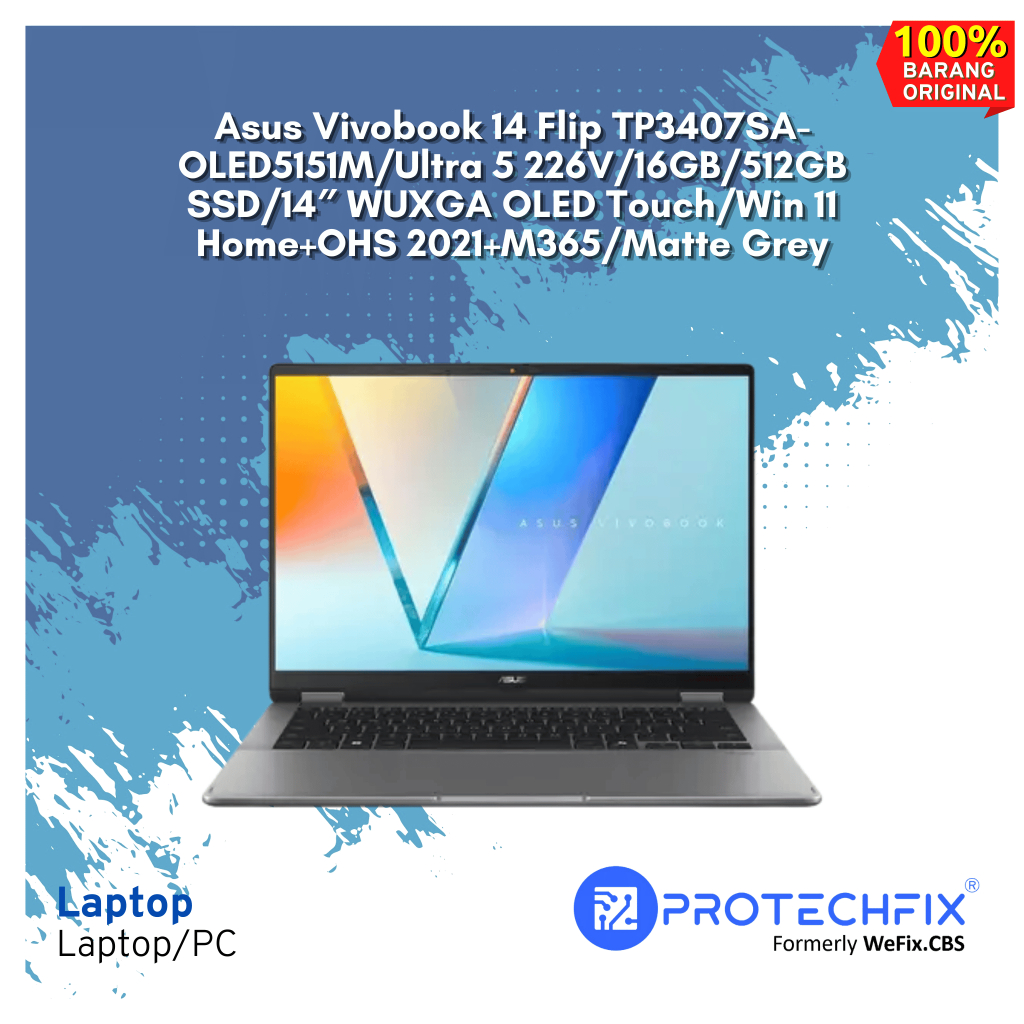 Jual Asus Vivobook 14 Flip TP3407SA-OLED5151M/OLED7151M Ultra 5 226V ...