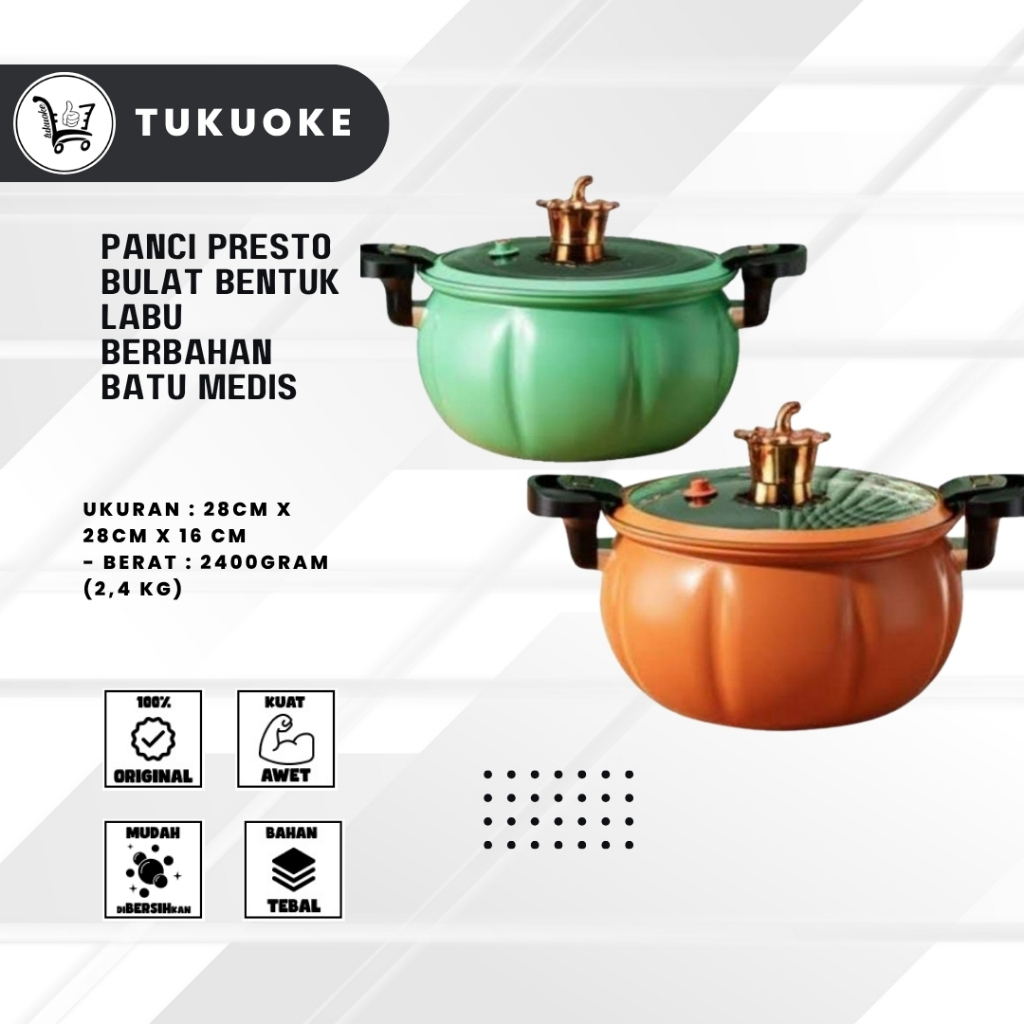 Jual Panci Presto Bulat Bentuk Labu Berbahan Batu Medis Dan ...