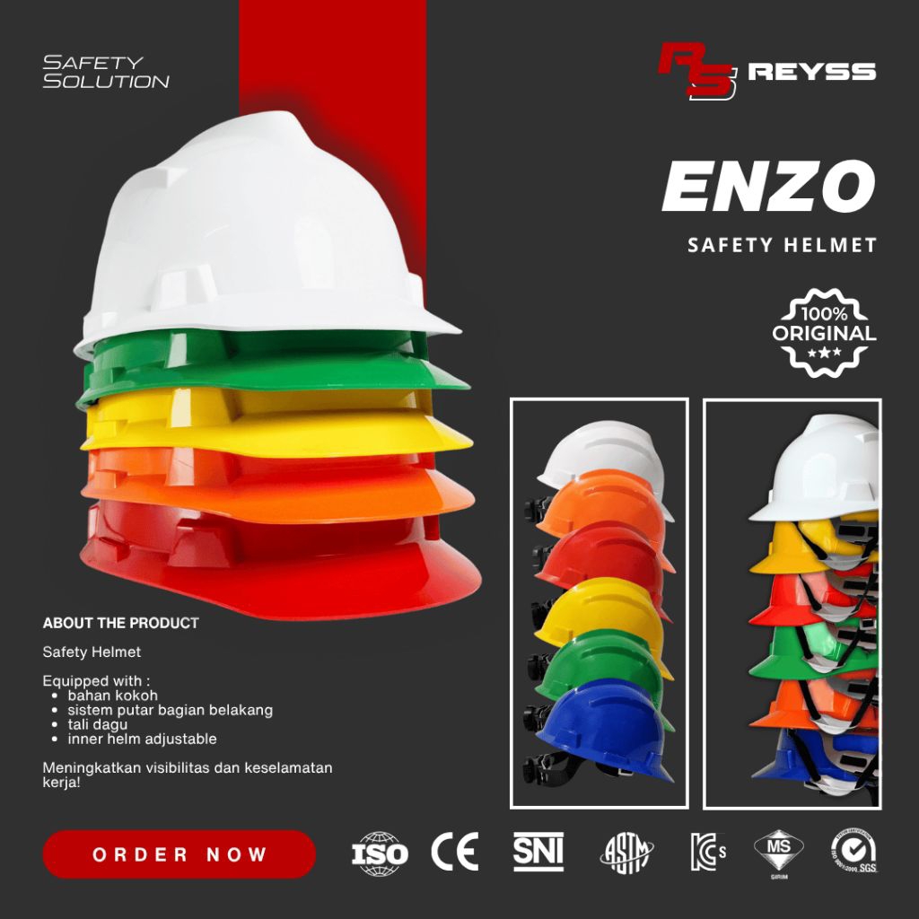 Jual Helm Proyek Safety Fast Track SNI Enzo | Shopee Indonesia
