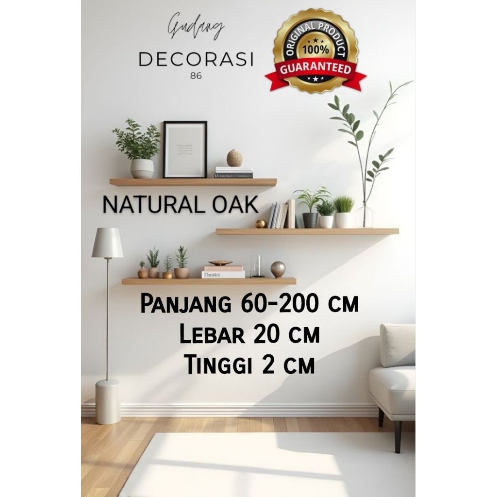 Jual [COD] RAK AMBALAN DINDING AESTHETIC panjang variasi 80/100/120/150/180/200cm lebar 20cm ...