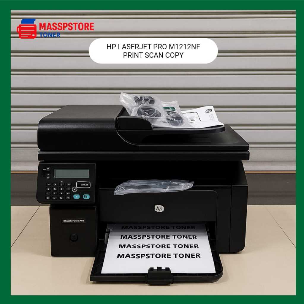 Jual Printer HP LaserJet M1212nf MFP Cetak Scan Copy Fax A4 F4 ADF ...