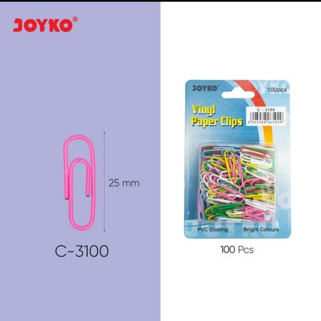 Jual Paper Clip Klip Penjepit Kertas Joyko - C-3100 - PAK (100Pcs ...