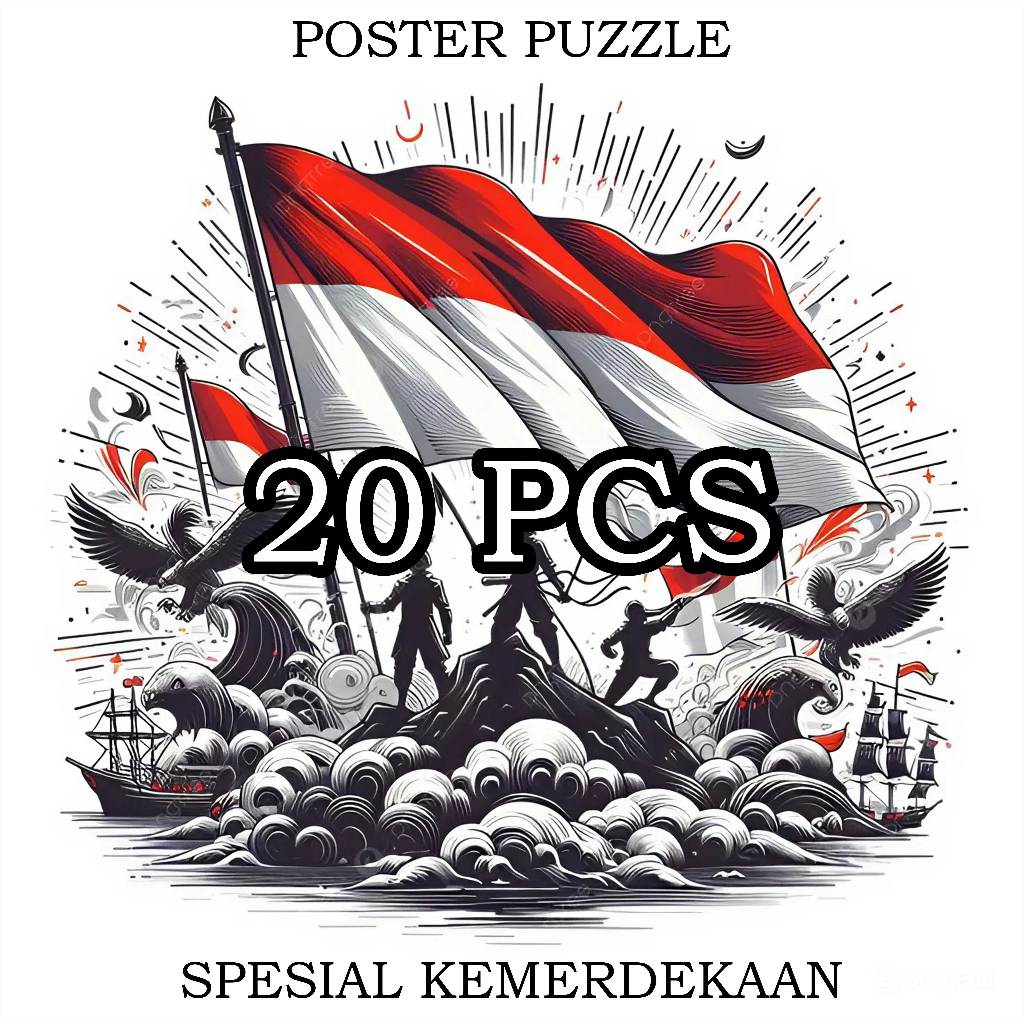Jual Poster Puzzle 20pcs HUT RI Spesial Kemerdekaan Poster Dinding ...
