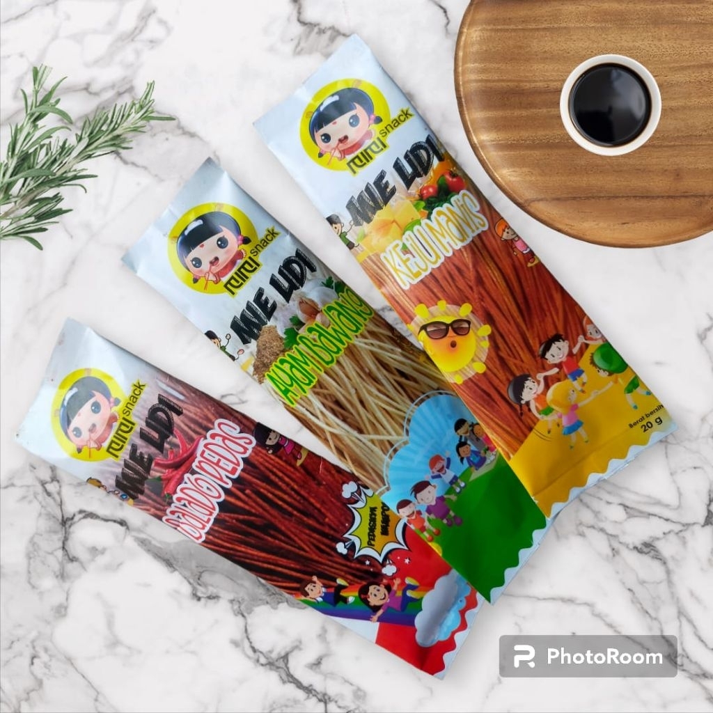 Jual 1 pack Mie Lidi Cemilan Enak Eceran 2000 (isi 12 Pcs) | Shopee ...