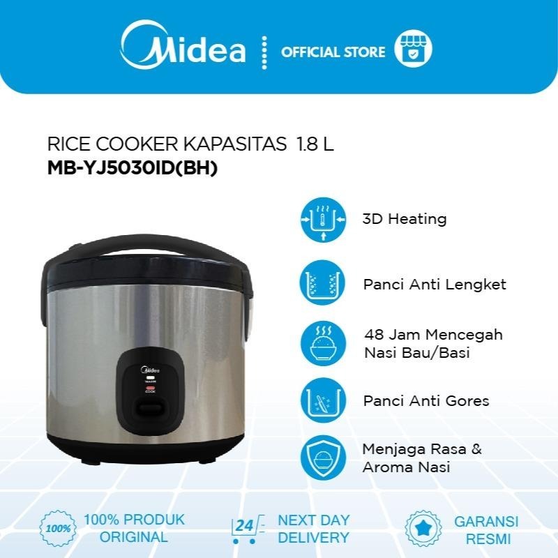 Jual MIDEA Rice Cooker / Penanak Nasi Magic Com Penghangat Nasi 3 in 1 ...