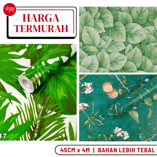 Jual Wallpaper Dinding Ruang Tamu Motif Daun Walpaper Dinding Daun Hijau Wallpaper Dinding Motif ...
