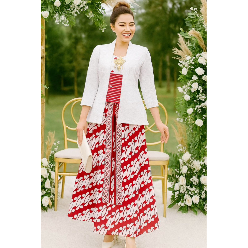 Jual Setelan Wanita Merdeka Merah Putih Baju Atasan Kutubaru Dan Rok ...