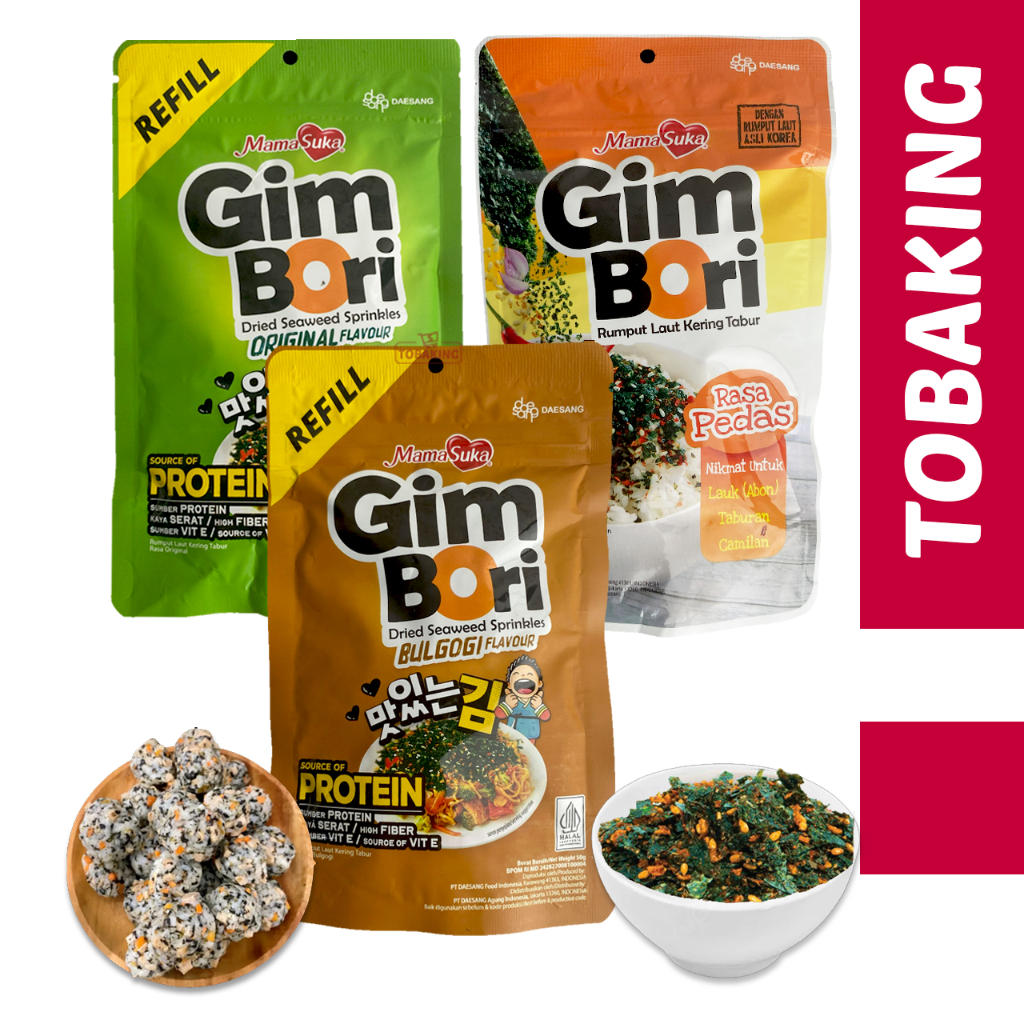 Jual Nori Tabur Gim Bori Rumput Laut Tabur Gimbori 60g | Shopee Indonesia