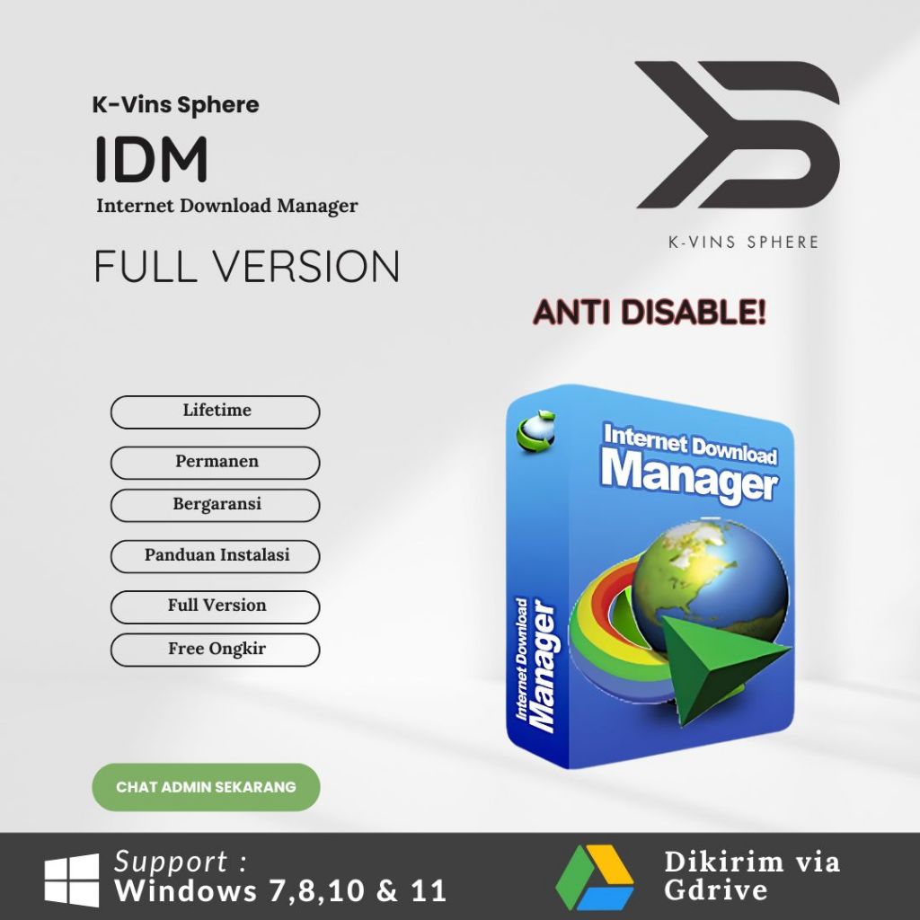 Jual IDM Internet Download Manager Lifetime Full Version | Windows ...