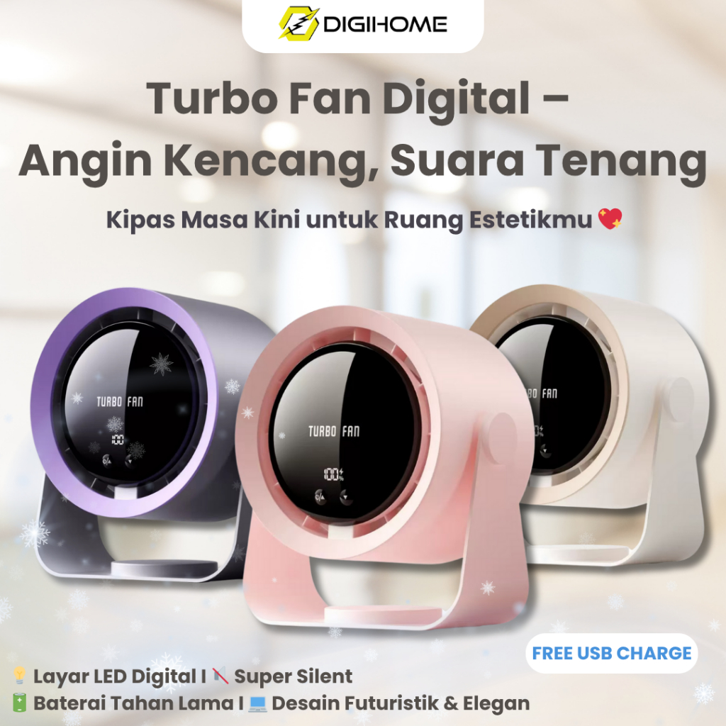 Jual DIGIHOME DGHF-15 Turbo Fan Digital KIPAS STYLISH DINGIN MAKSIMAL ...