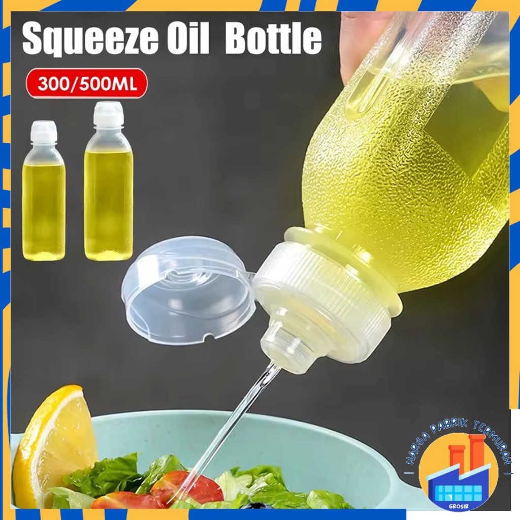 Jual HPT Botol Minyak Saus Kecap Anti Tumpah 500ml & 300 ml Botol Saos Dengan Tutup Fliptop ...