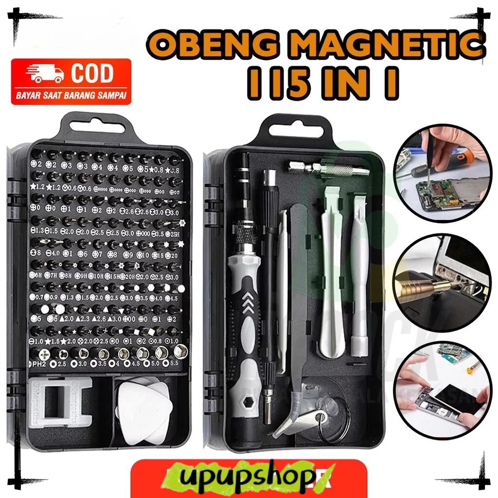 Jual Obeng Set 115 in 1 Torx Kunci Set Alat Service Reparasi HP Laptop ...