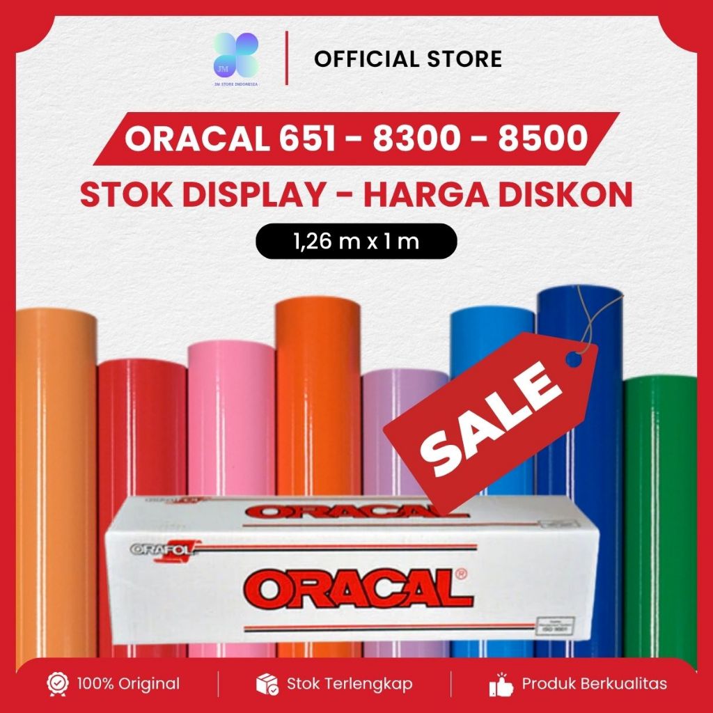 Jual Oracal 651 Glossy Matte 8300 8500 Stok Display Harga Diskon Stiker ...