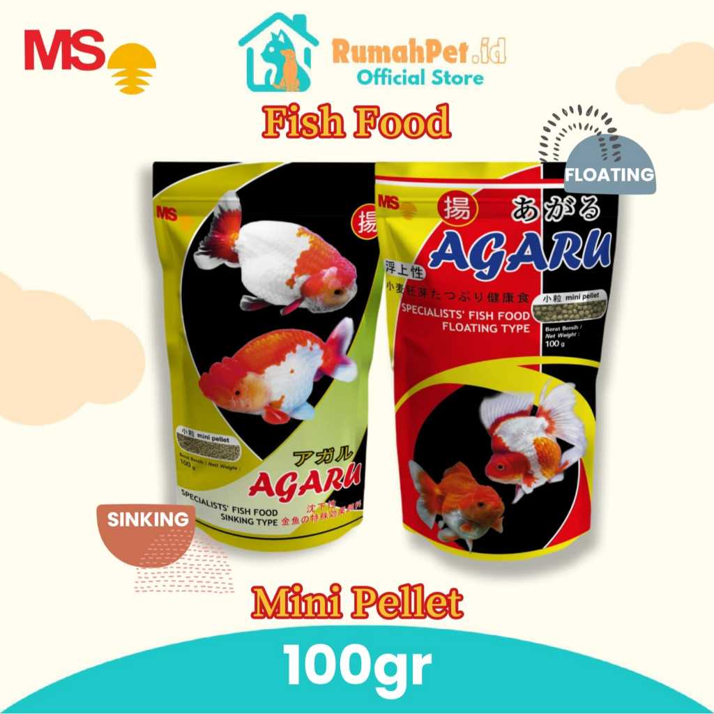 Jual Agaru Fish Food Sinking / Floating 100g - Agaru Makanan Ikan 100gr ...
