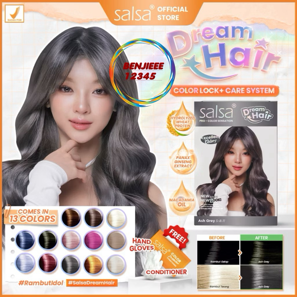 Jual SALSA Dream Hair Color - Cat Rambut Permanen Praktis Intens Tahan ...