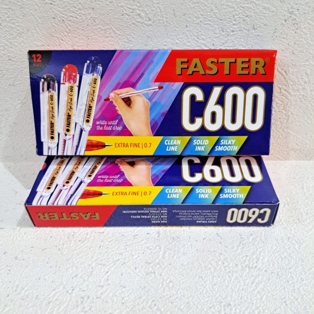 Jual (12 Pcs) Pen Faster C600/F6 | Shopee Indonesia