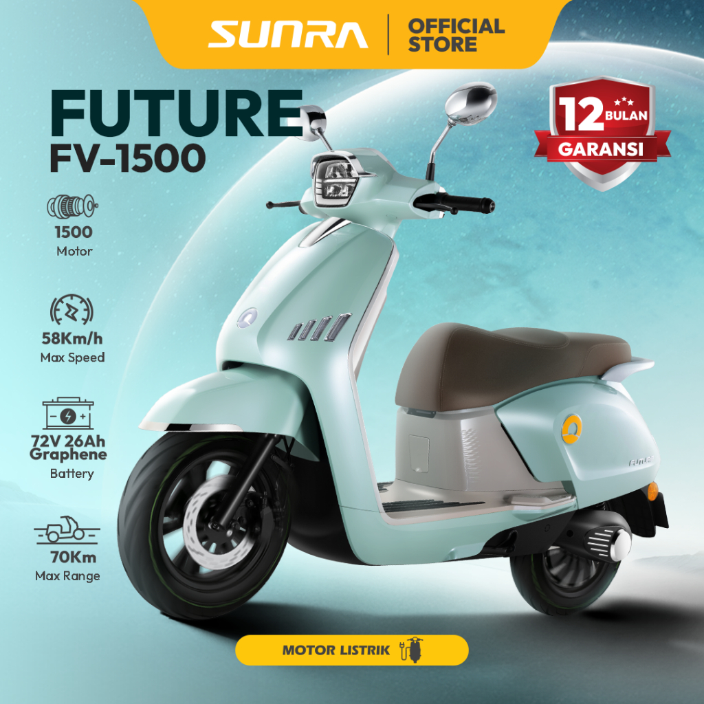 Jual MOTOR LISTRIK SUNRA FUTURE lithium 1500W/2500W/3000W ON THE ROAD ...