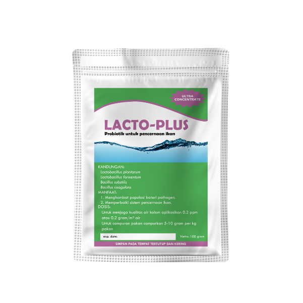Jual Lacto-plus Probiotik Lactobacillus untuk Ikan dan Udang 100 gram ...