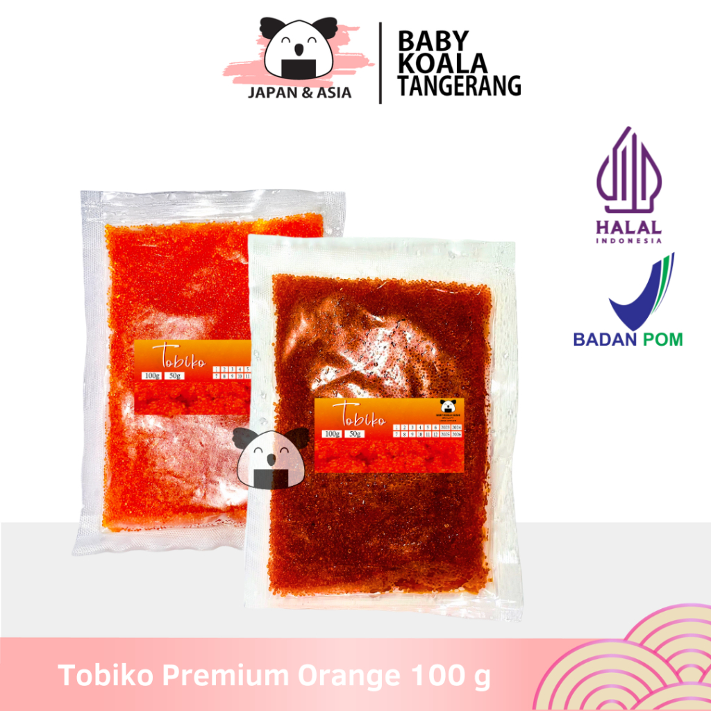 Jual TOBIKO Premium Orange 100 g Halal │ Telur Ikan Terbang Oren ...