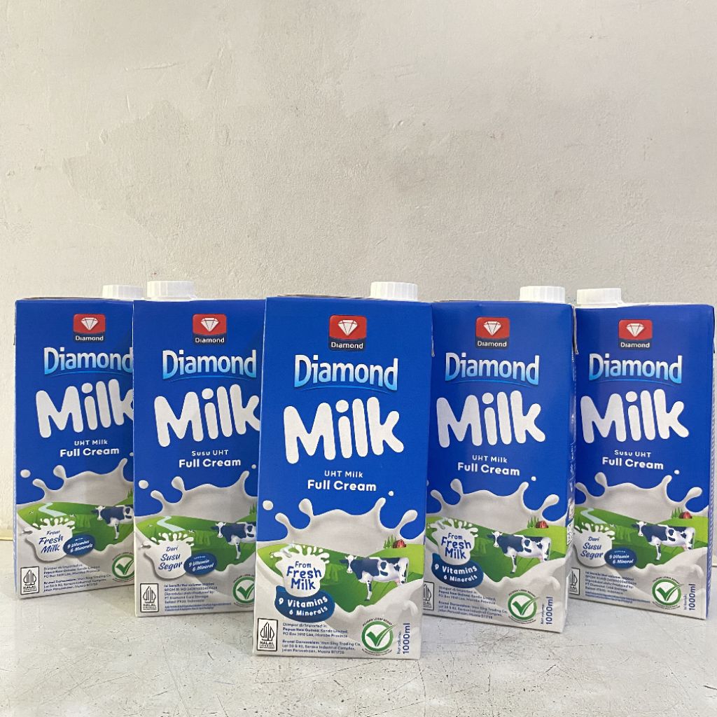 Jual Diamond uht milk full cream 1 liter | susu uht diamond full cream ...