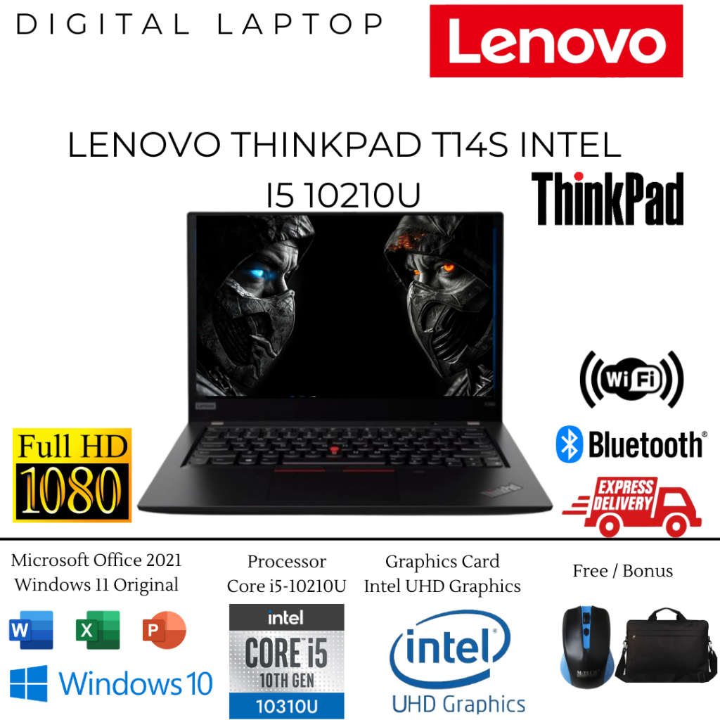 Jual Laptop LENOVO Thinkpad T14S Intel Core i5 10210U | 10310U RAM 16GB ...
