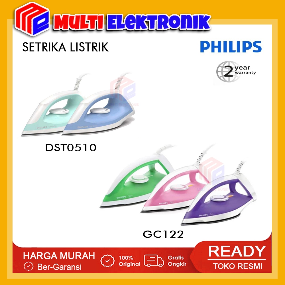Jual Philips Setrika DST0510 / GC122 Dry Iron Original Garansi Resmi 2 ...