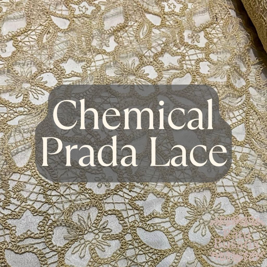 Jual Kain Brokat Chemical Prada Korea Kebaya Premium Motif Bunga ...