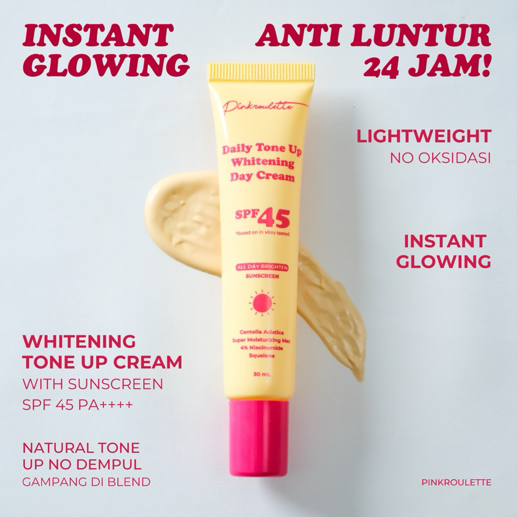 Jual PinkRoulette - Tone Up Whitening Daycream Sunscreen SPF 45 PA ...