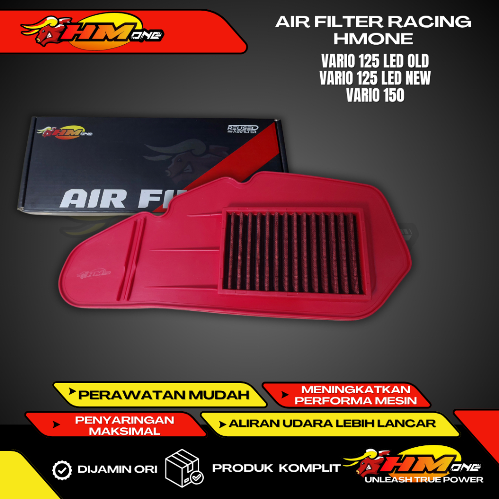 Jual filter udara racing hmone vario 125 vario 150 LED old new saringan ...