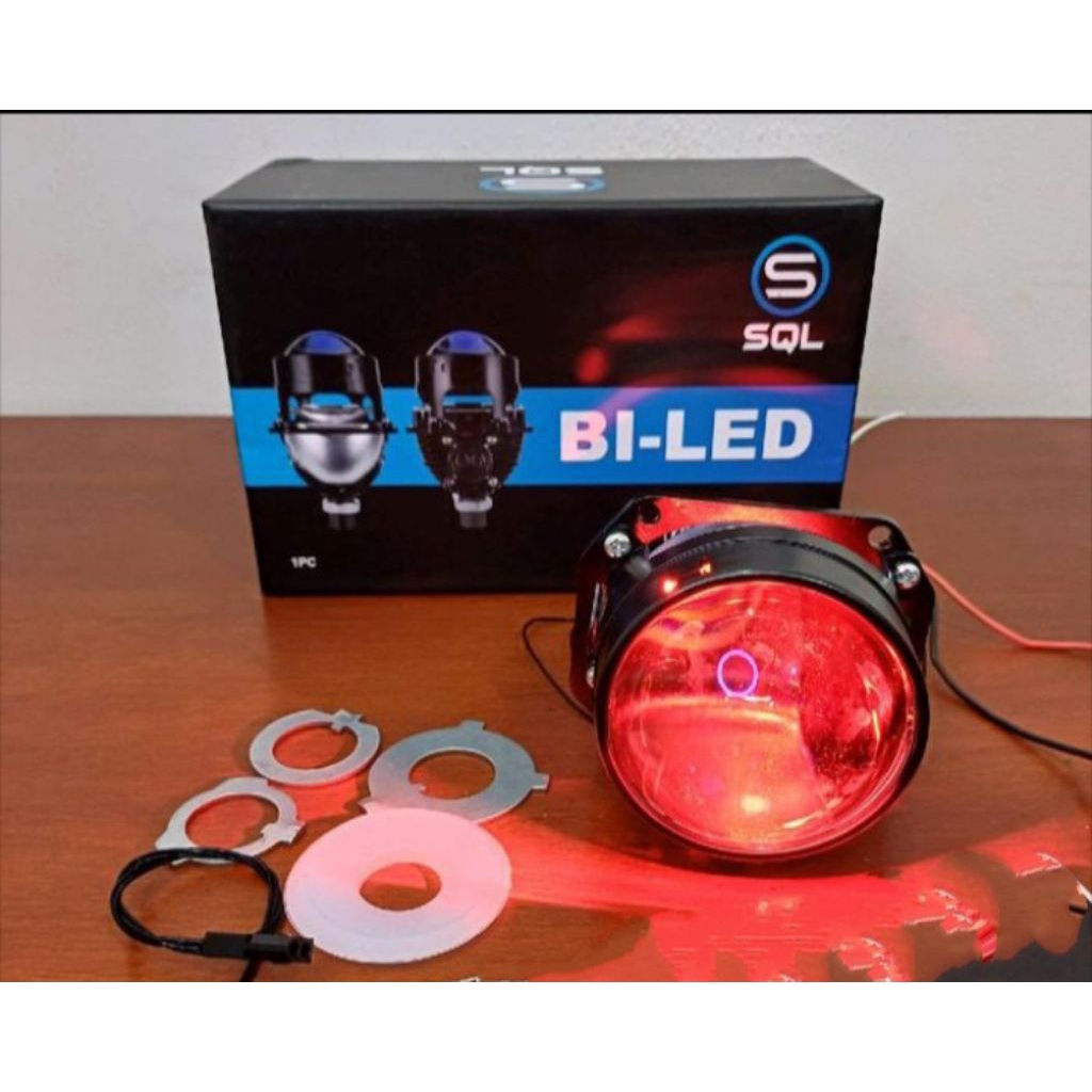 Jual LAMPU LED HEADLAMP SQL 2,5INC LENSA BLUE LENZ DEVIL EYYE 12V 58WAT ...