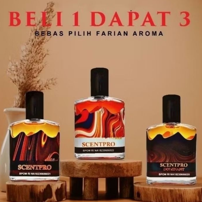 Jual PROMO BELI 1 DAPAT 3 PARFUM SCENTPRO DOMINANT PARFUM PEMIKAT ...