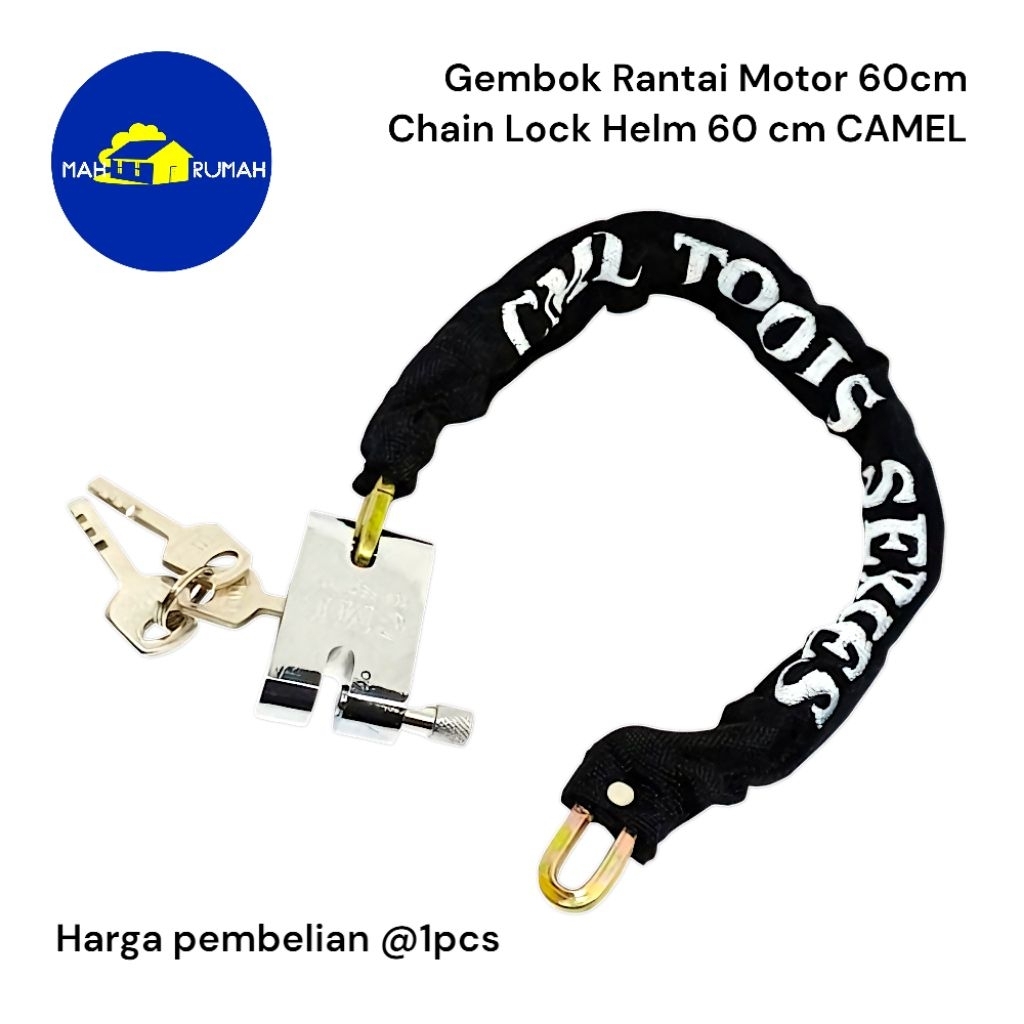 Jual Gembok Rantai Kain Camel 60 Chain Lock pengaman rumah sepeda motor ...