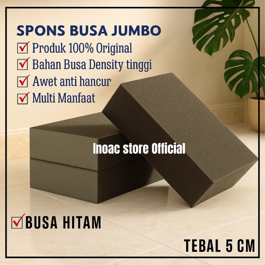 Jual PROMO!! Sponge BUSA HITAM SUPER tebal 5 cm | spons cuci piring ...