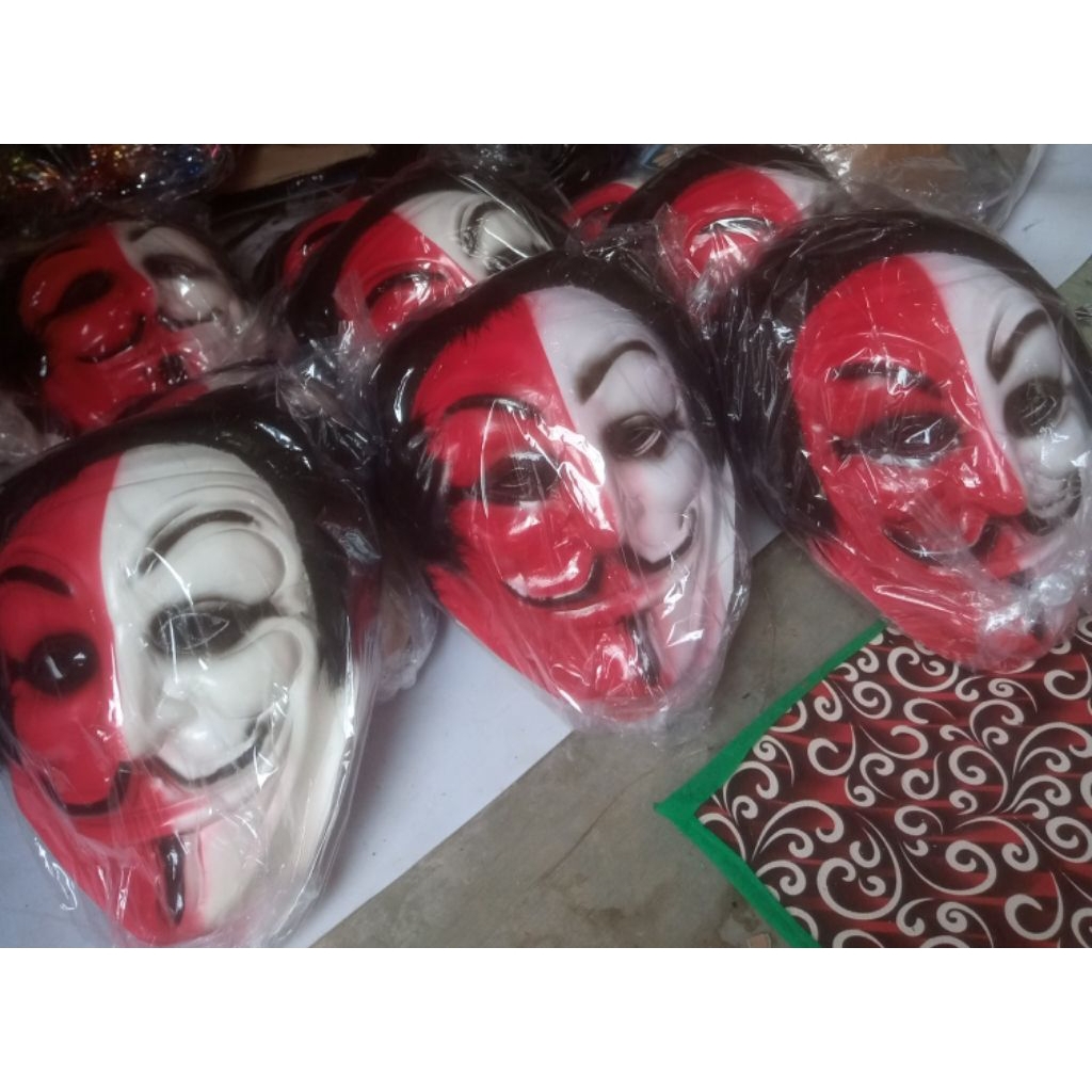 Jual TOPENG HACKER MERAH PUTIH/TOPENG ANONYMOUS MERAH PUTIH/TOPENG ...